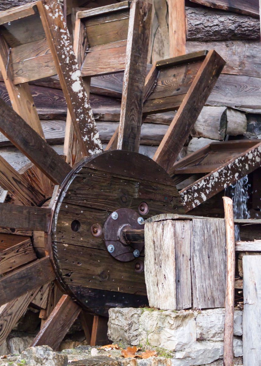 'old watermill' Poster, picture, metal print, paint by Ornella Bonomini ...