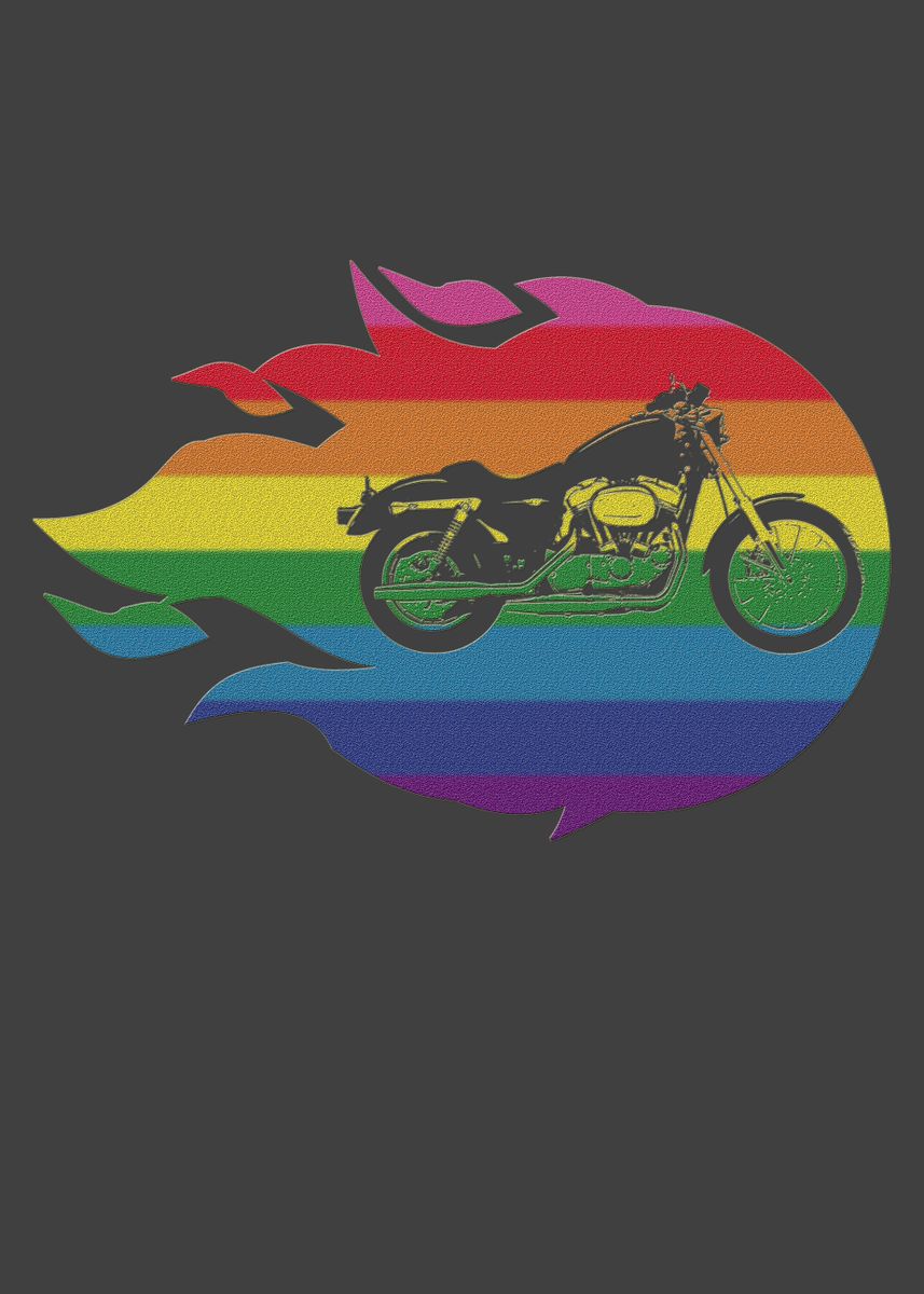 'LGBT Motorbike design for' Poster, picture, metal print, paint by ...
