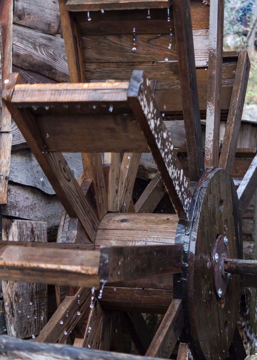 'old watermill' Poster, picture, metal print, paint by Ornella Bonomini ...