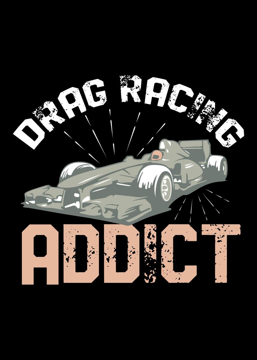 'Drag Racing Race Car Autom' Poster, picture, metal print, paint by ...