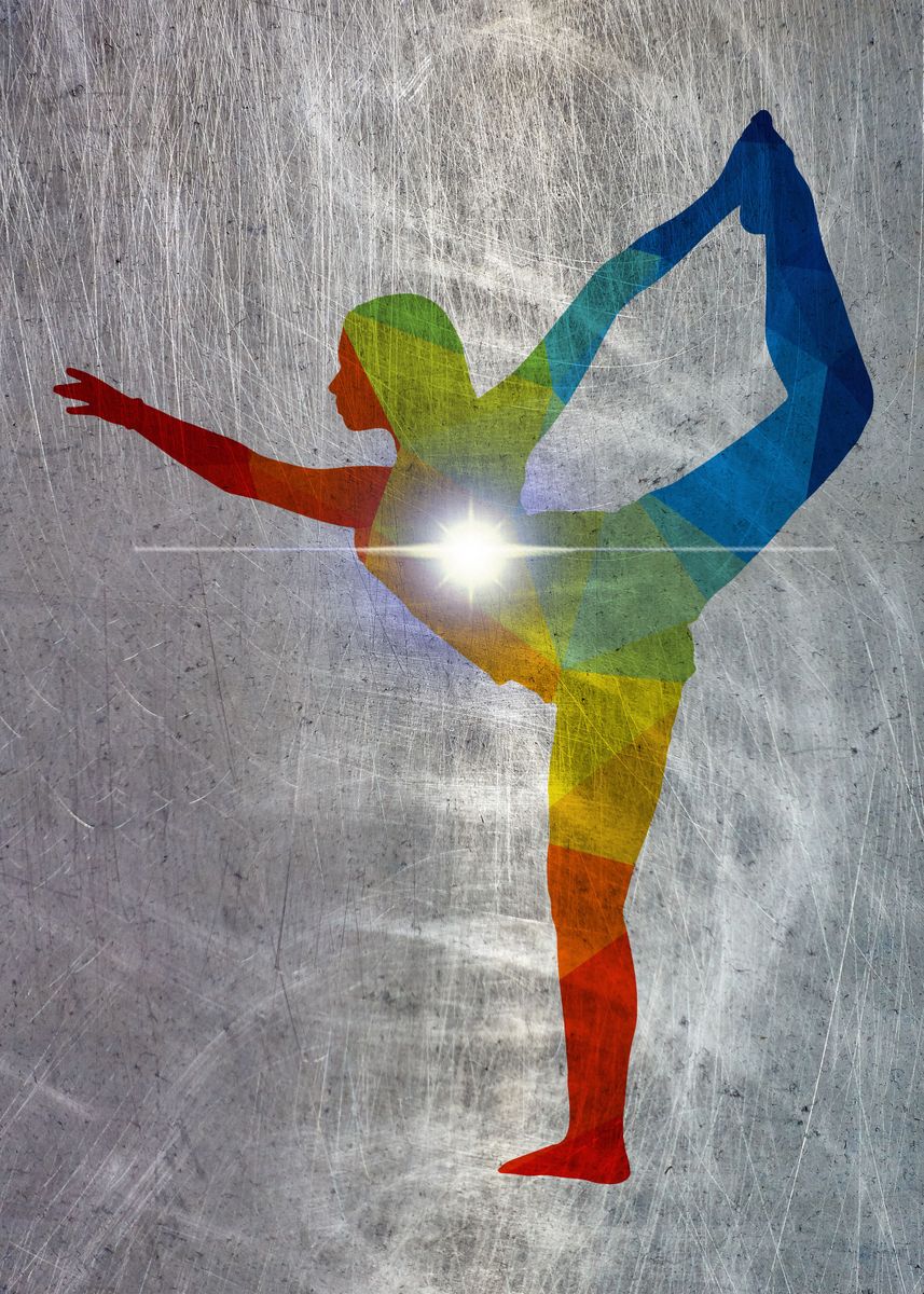 'RAINBOW YOGA 9' Poster by Atomic Chinook | Displate