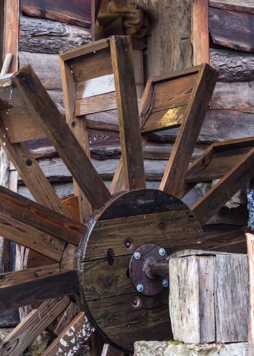 'old watermill' Poster, picture, metal print, paint by Ornella Bonomini ...