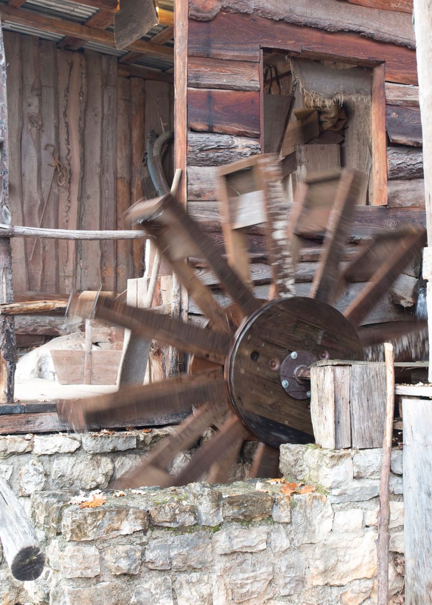 'old watermill' Poster, picture, metal print, paint by Ornella Bonomini ...