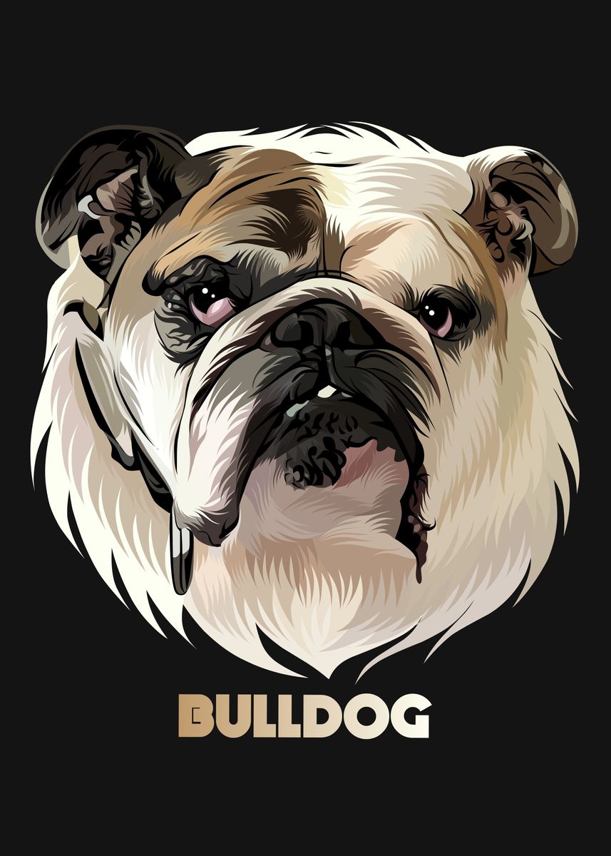 'Bulldog design' Poster by Muh Aslan | Displate