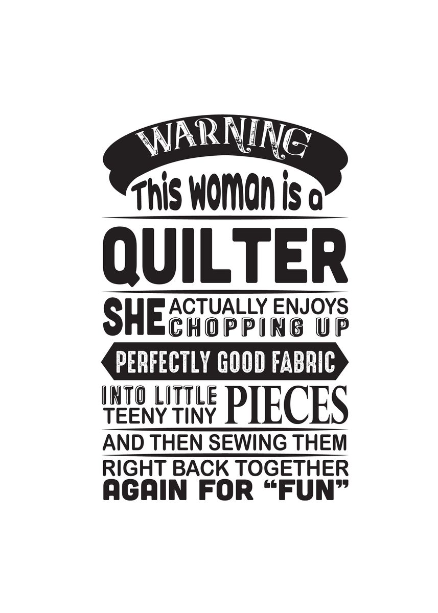 'Warning Sewing' Poster, picture, metal print, paint by Beone Digital ...