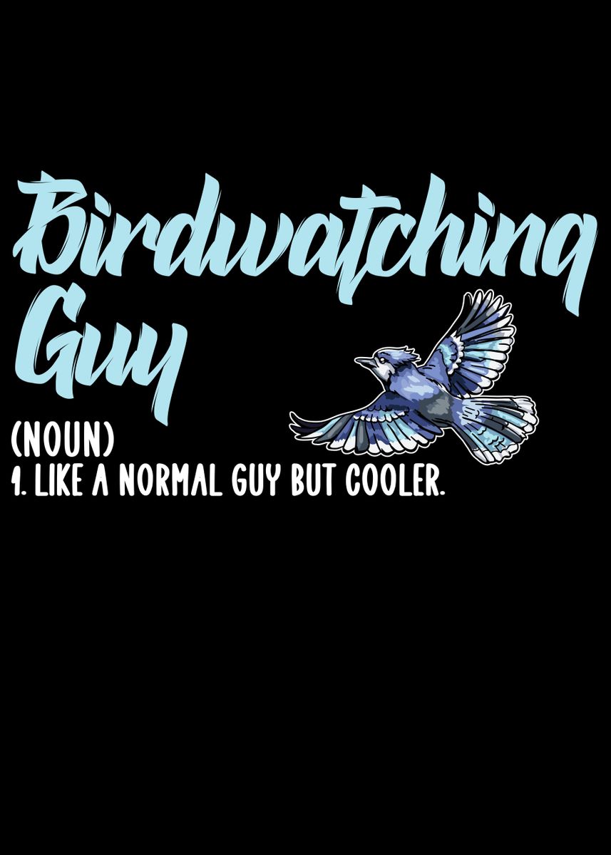 'Birdwatching guy' Poster, picture, metal print, paint by Andreas ...