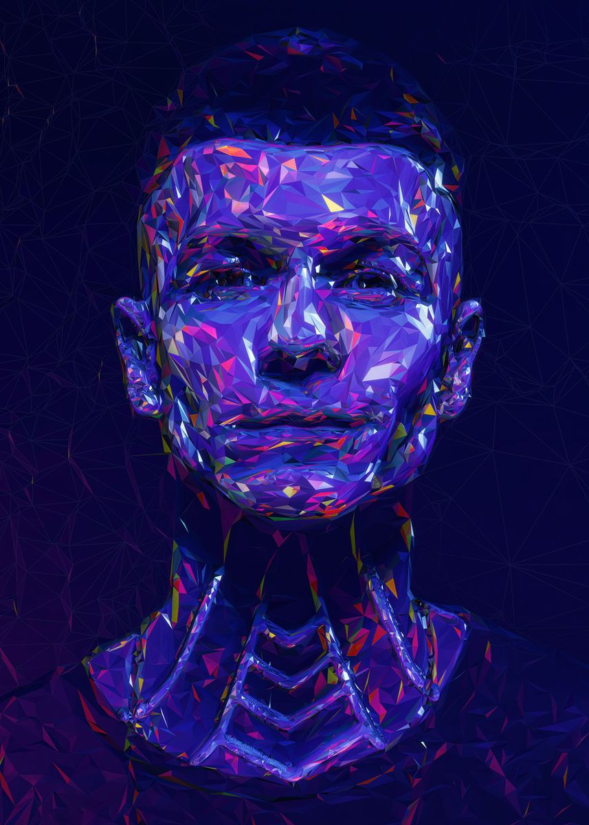 'Low Poly Man' Poster, picture, metal print, paint by Plim | Displate