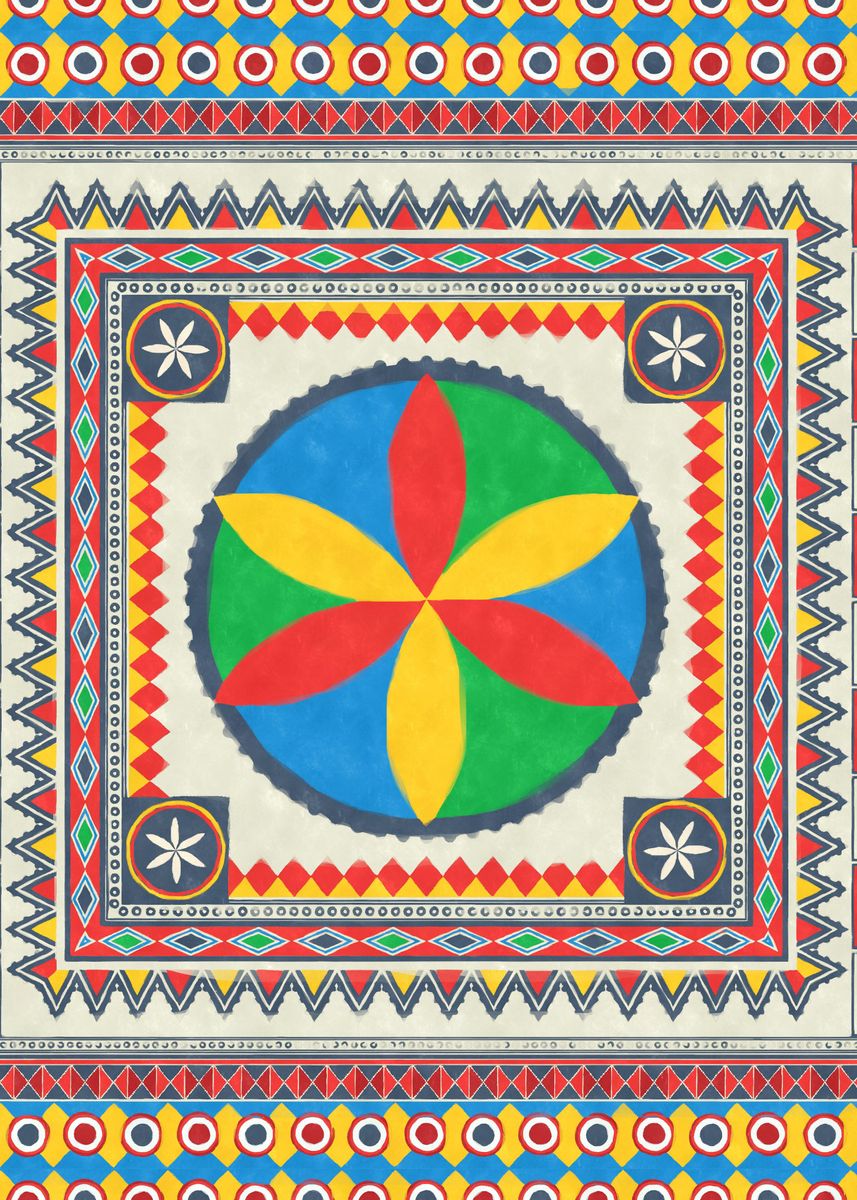 'Najdi pattern' Poster, picture, metal print, paint by Richard Laschon ...