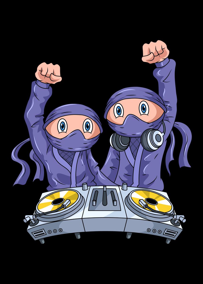 'Dj Ninja Beat Producer' Poster, picture, metal print, paint by ...