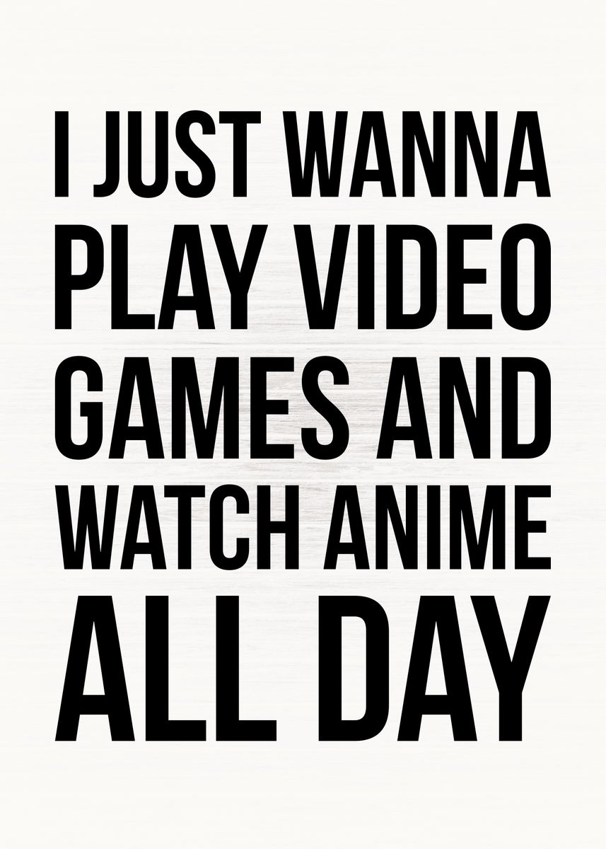'Anime and Video Games' Poster by CHAN | Displate