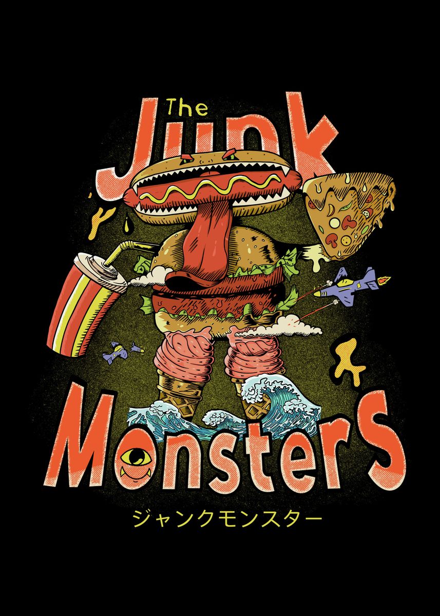 'The junk monsters' Poster, picture, metal print, paint by nofa aji ...
