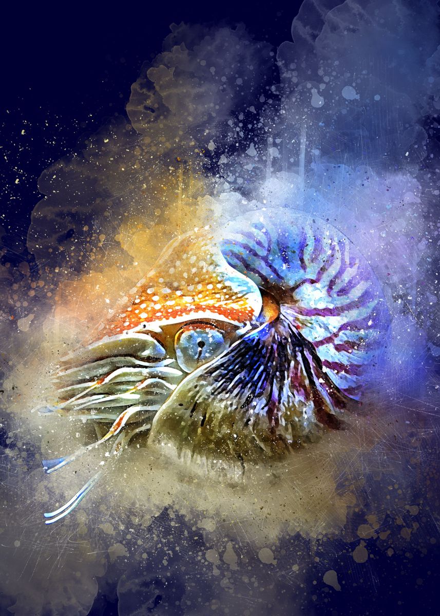 'Nautilus' Poster, picture, metal print, paint by Petra Rommelfanger ...
