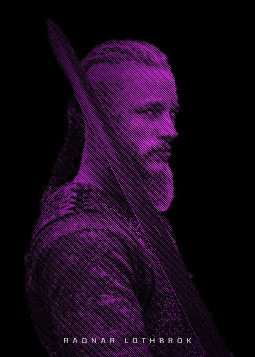 'ragnar lothbrok vikings' Poster, picture, metal print, paint by jolie ...