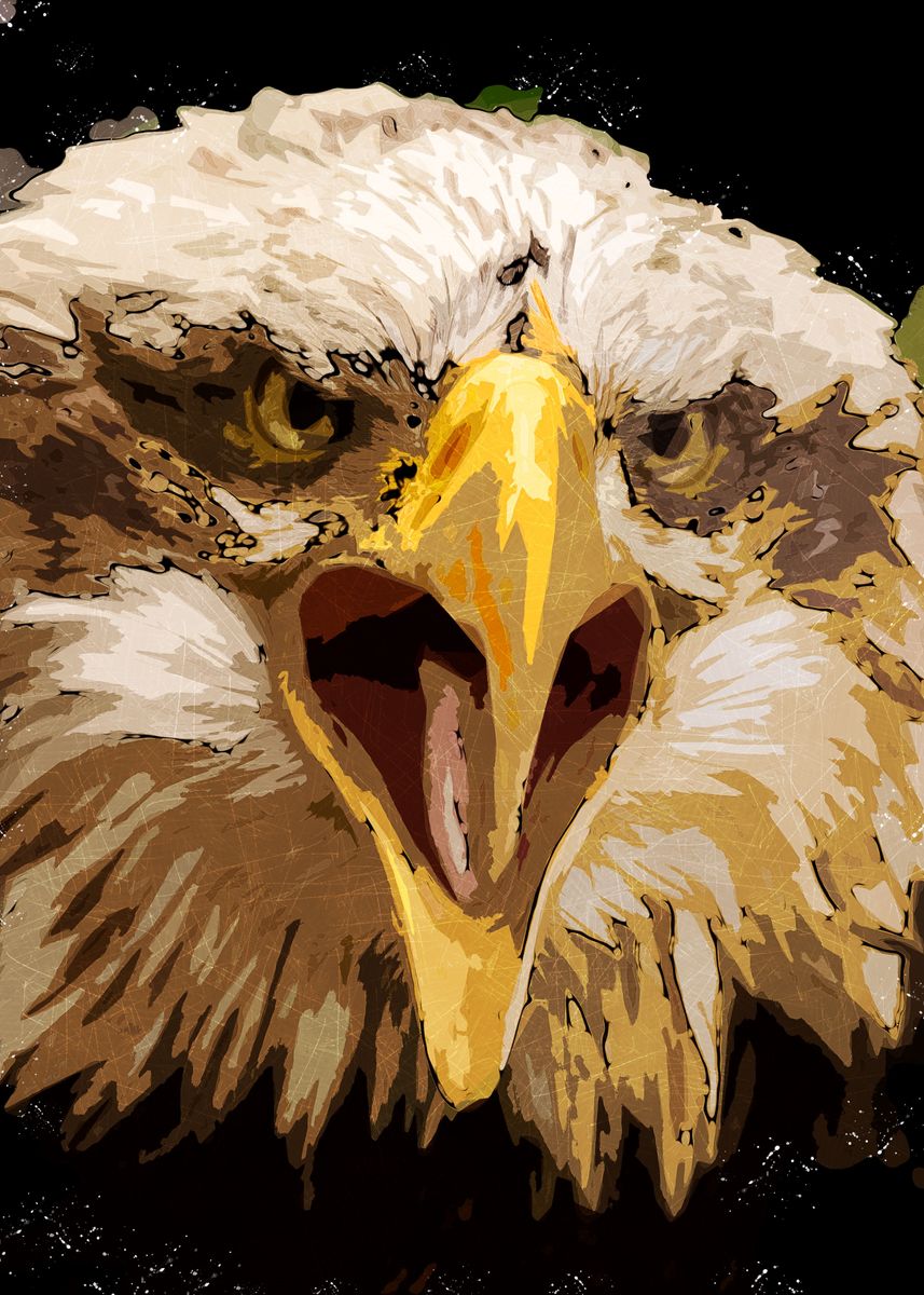 'Eagle' Poster, picture, metal print, paint by Petra Rommelfanger ...