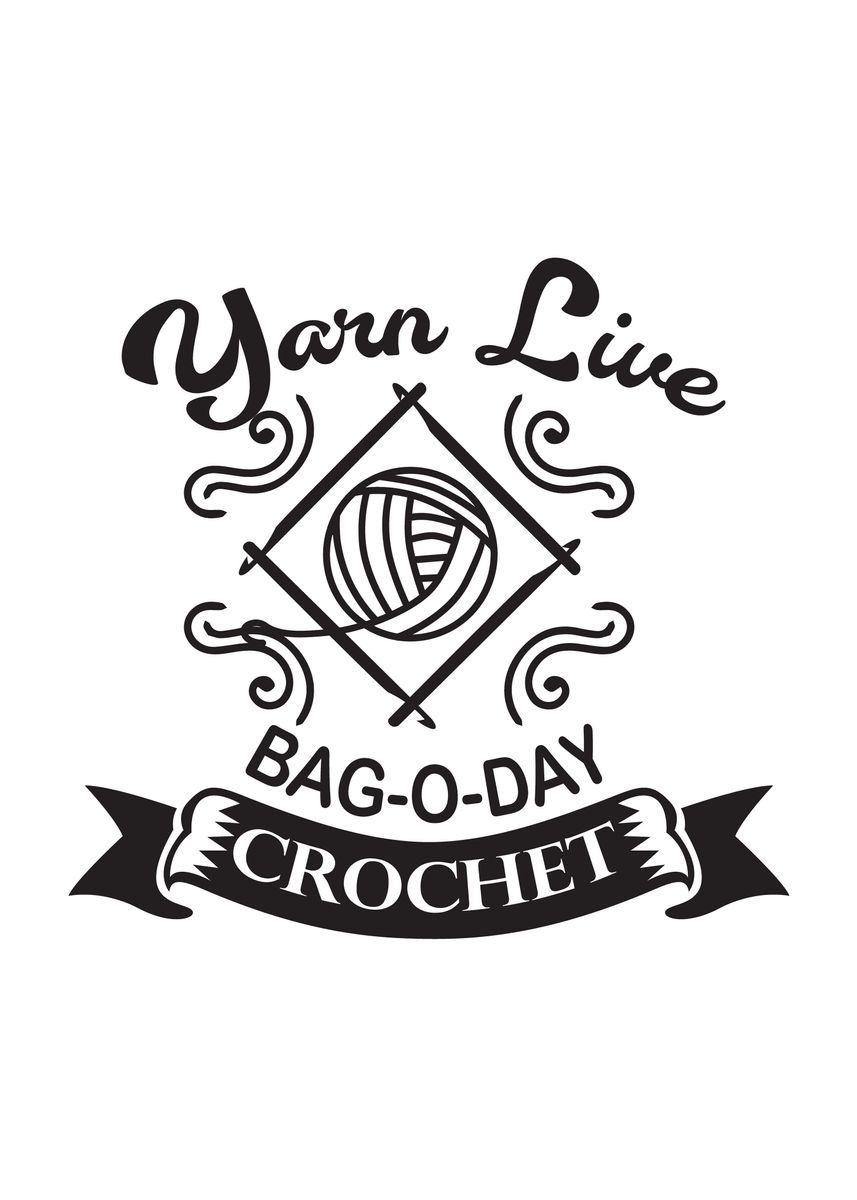 'Yarn Crochet' Poster, picture, metal print, paint by Beone Digital ...