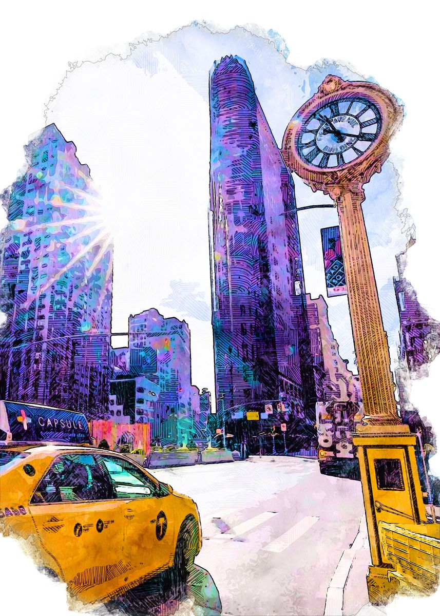 'place on watercolor' Poster by sengahart | Displate