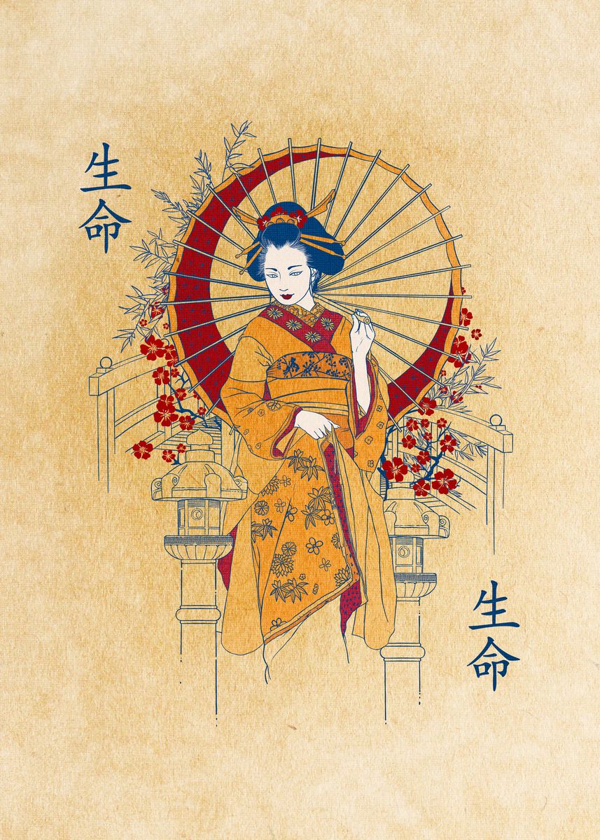 'Japanese Life' Poster by Leandro Jorge | Displate