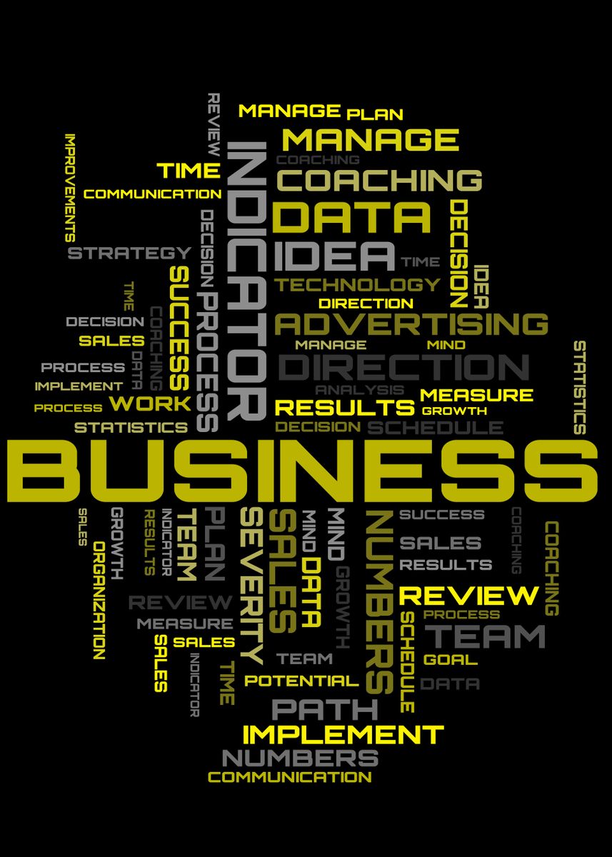 'Business word cloud' Poster by Oleksandr Kovalov | Displate