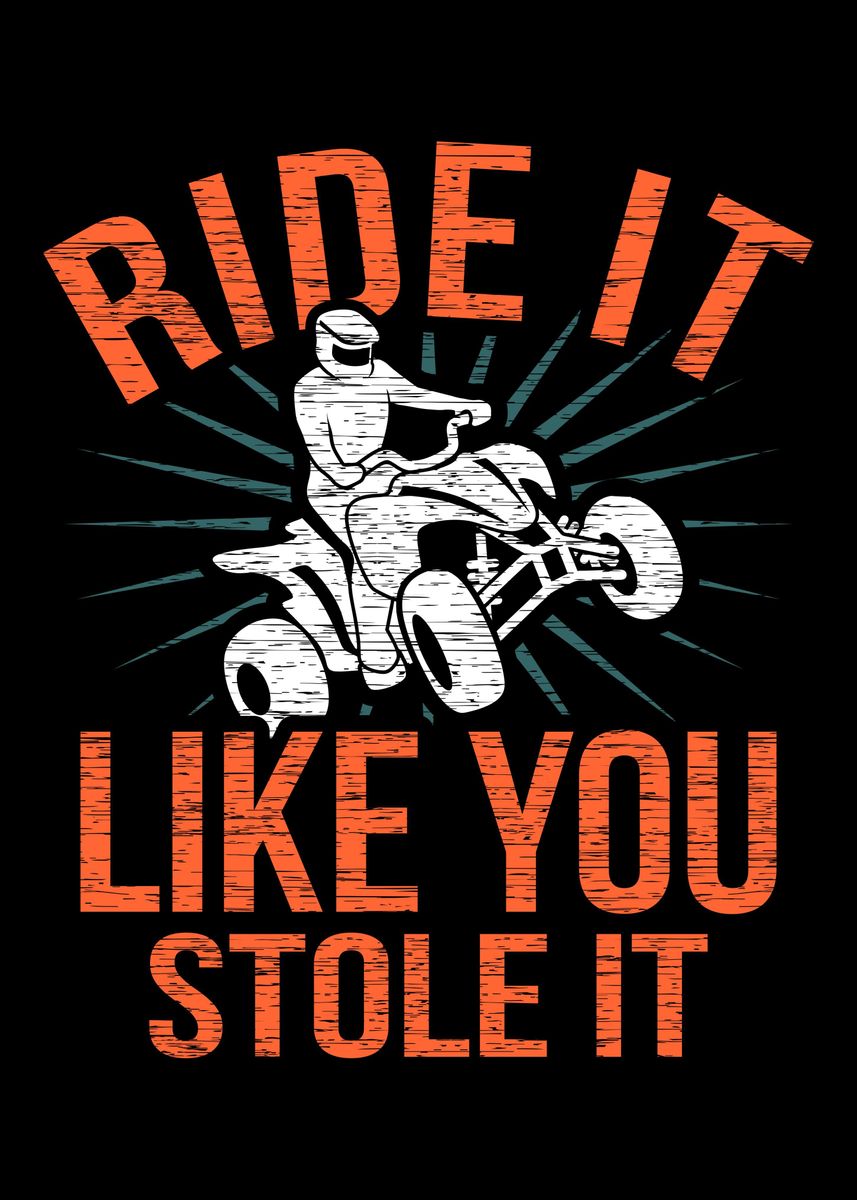 'Quad Bike ATV Rider' Poster, picture, metal print, paint by Hexor ...