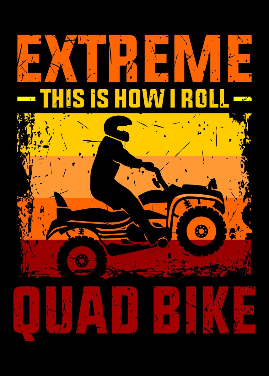 'Quad Bike ATV Rider' Poster, picture, metal print, paint by Hexor ...
