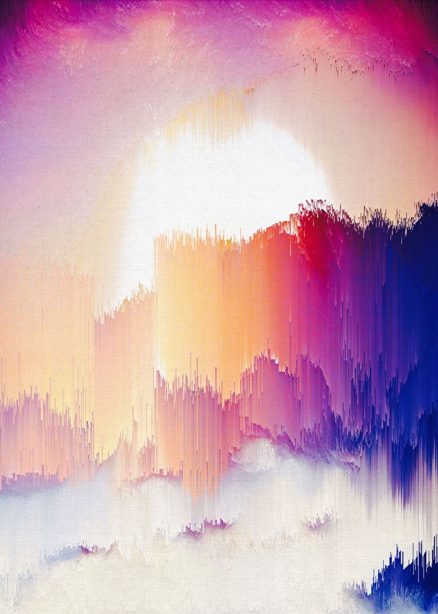 'Abstract Sunset 08' Poster, picture, metal print, paint by 1x Merch ...