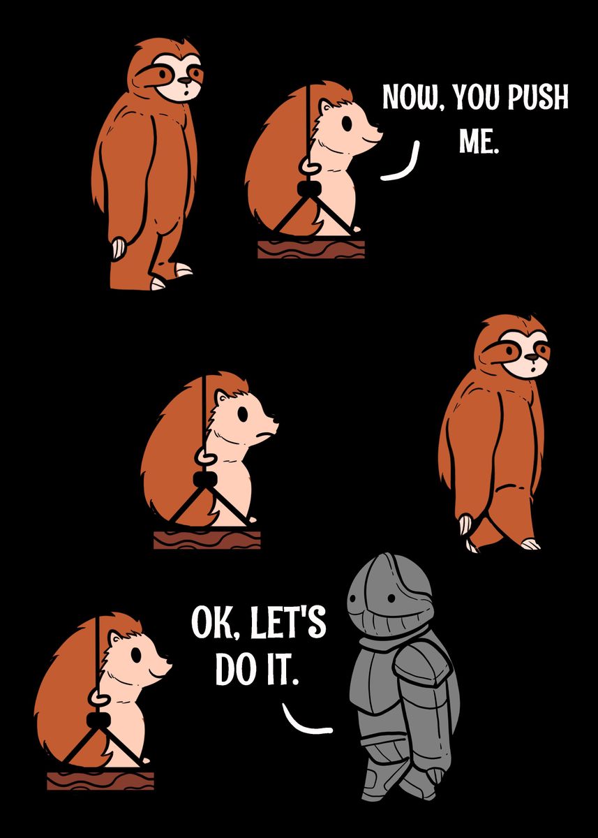 'Push Me Swing Friendly Per' Poster by Powdertoastman | Displate