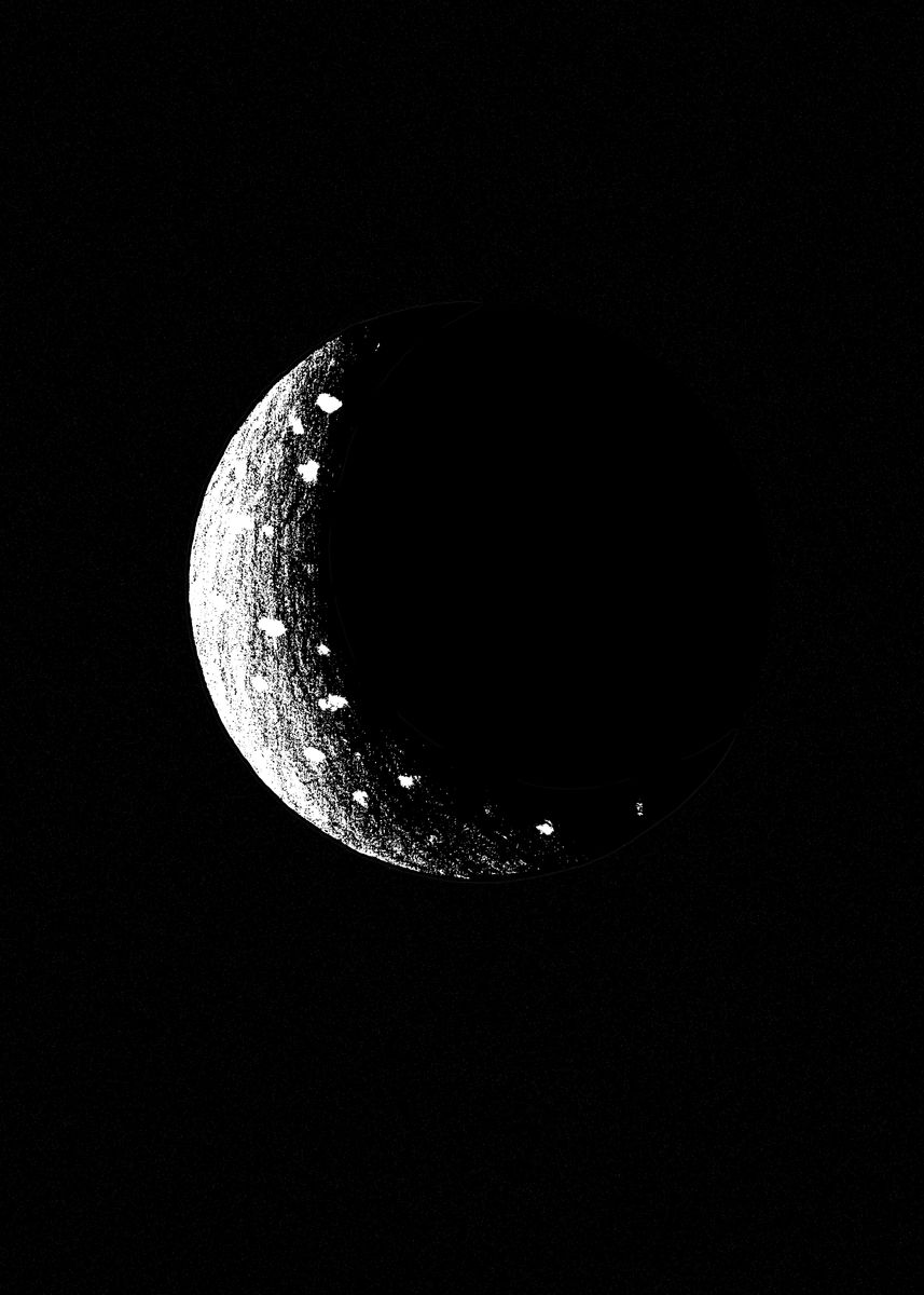 'Moon' Poster, picture, metal print, paint by Ahmad | Displate