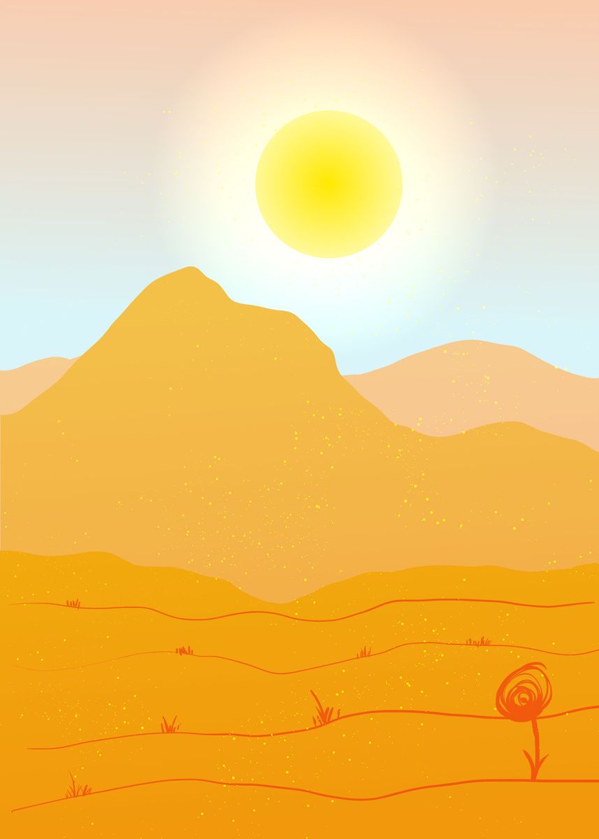 'Desert Flower' Poster, picture, metal print, paint by ...