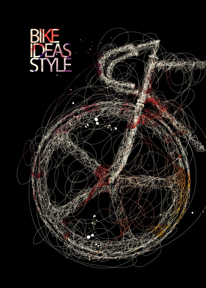 'fixie dropbar' Poster by Izmo Scribbles | Displate