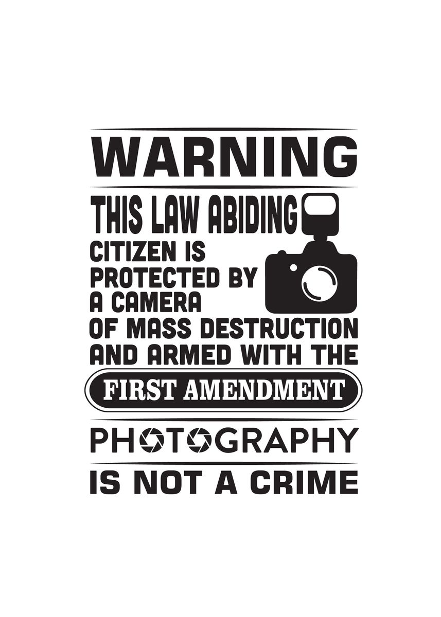 'Warning Photography' Poster, picture, metal print, paint by Beone ...
