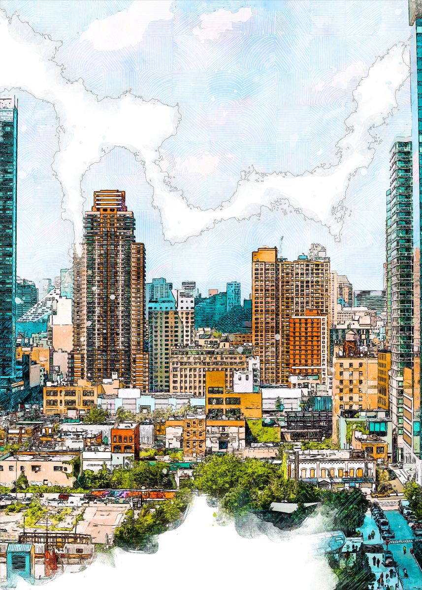 'place on watercolor' Poster, picture, metal print, paint by sengahart ...