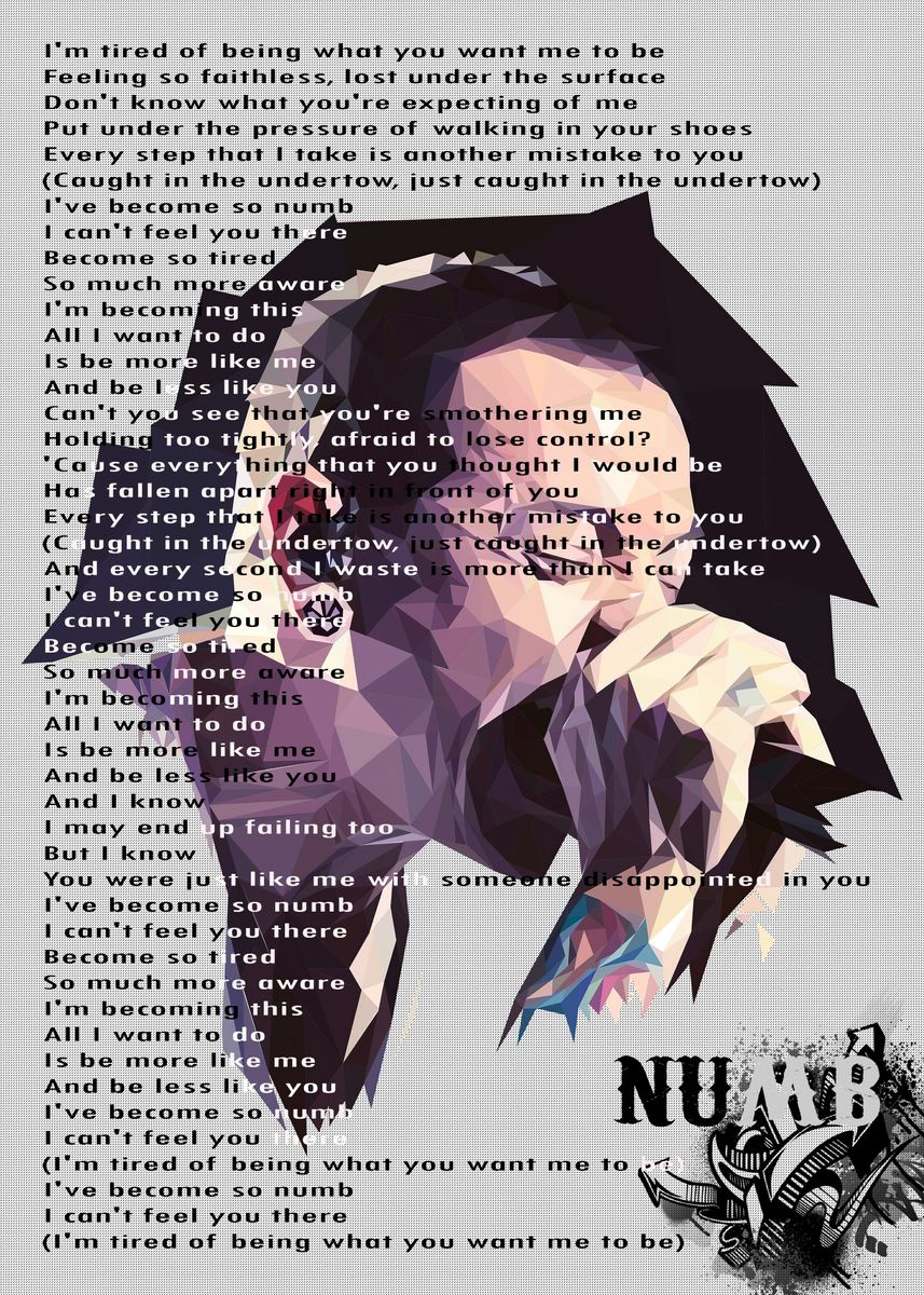 'Numb' Poster, picture, metal print, paint by Lucky Boy | Displate