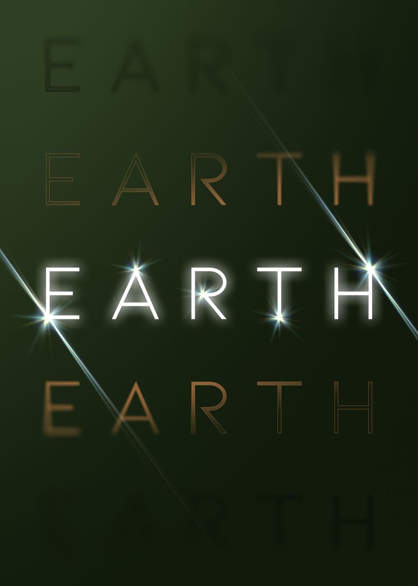 'Earth Elementals in Text' Poster, picture, metal print, paint by Holy ...