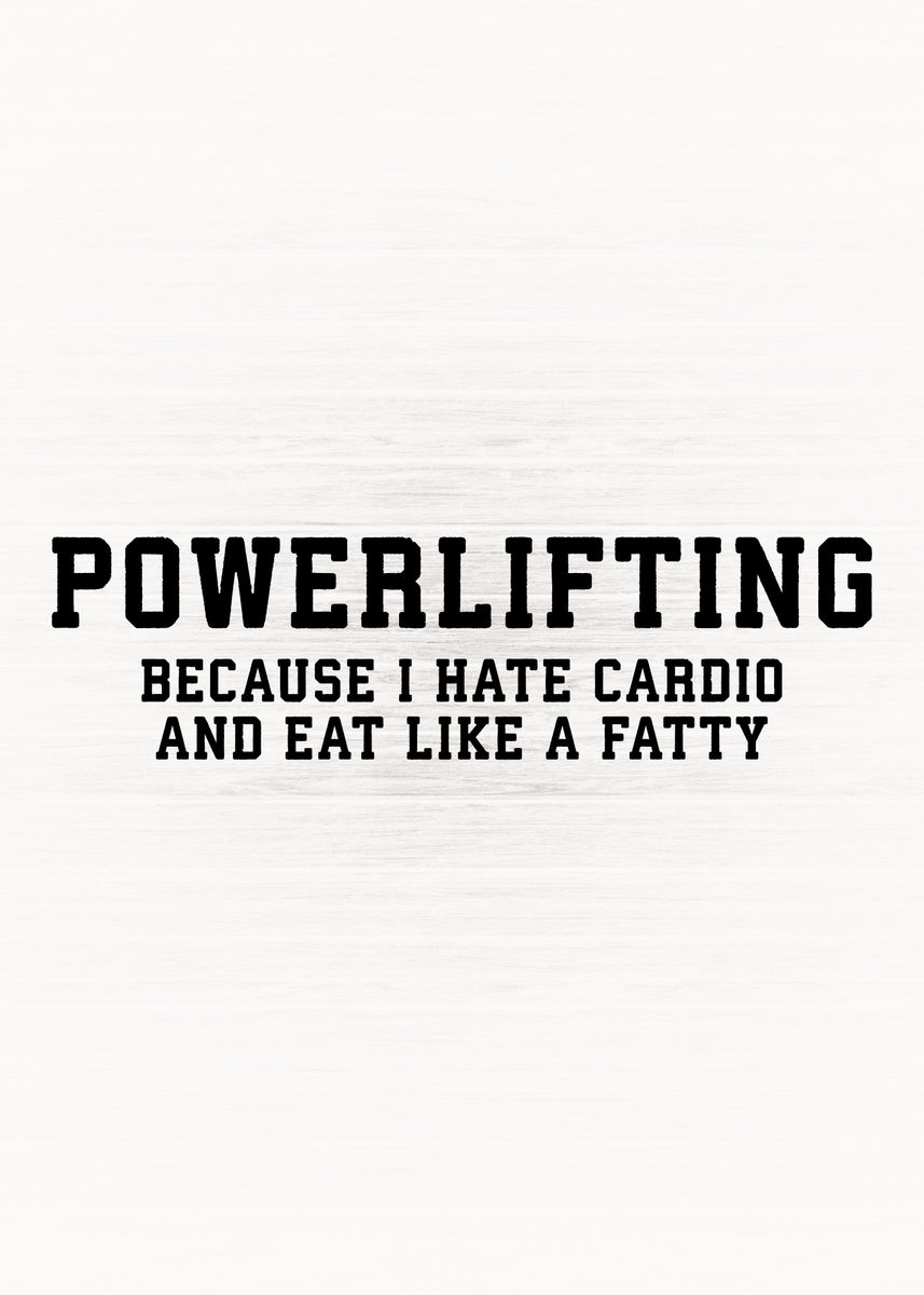'Funny Powerlifting Poster' Poster, picture, metal print, paint by CHAN ...