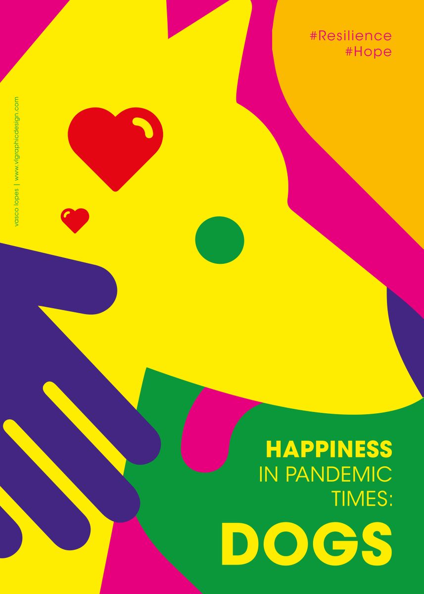 'Happiness Dogs' Poster, picture, metal print, paint by vl ...