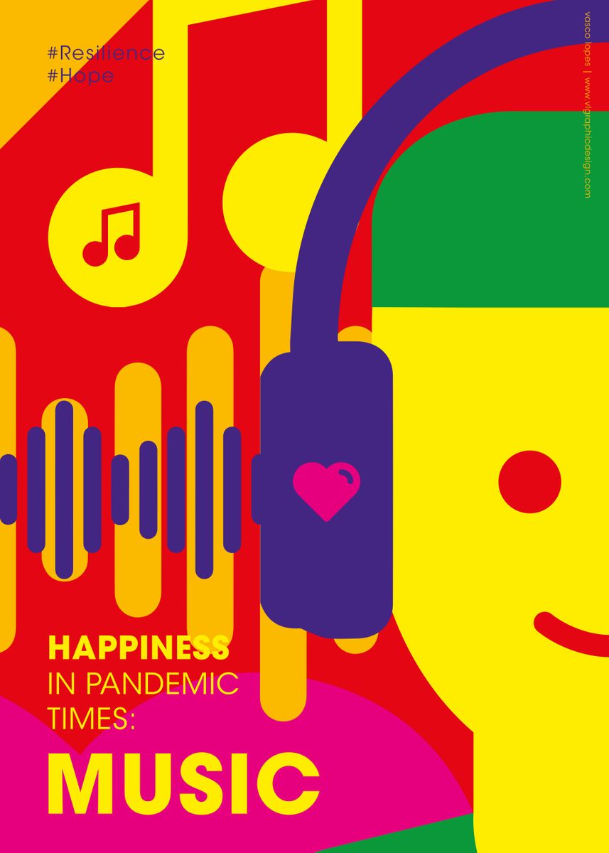 'Happiness music' Poster by vl graphicdesign | Displate