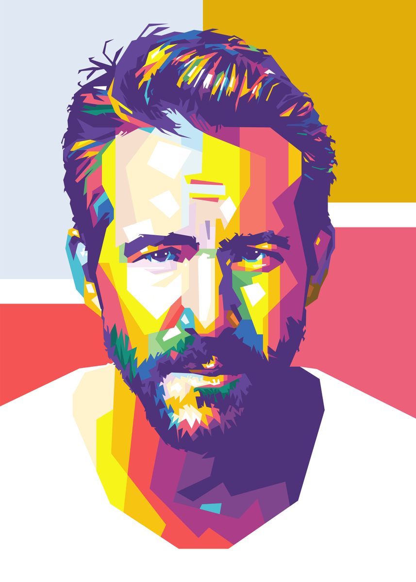 'Ryan Reynolds' Poster, picture, metal print, paint by Sherlock Wijaya ...