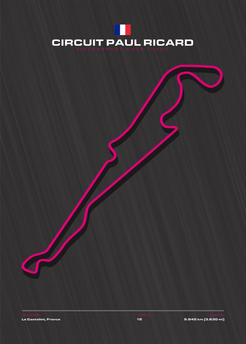 'PAUL RICARD CIRCUIT' Poster by Exclusive posters Displate | Displate