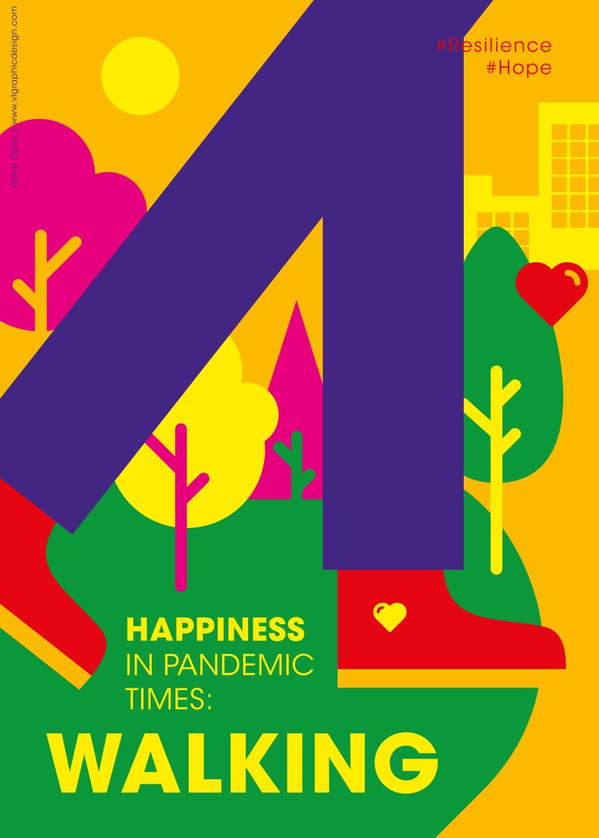 'Happiness walking' Poster by vl graphicdesign | Displate