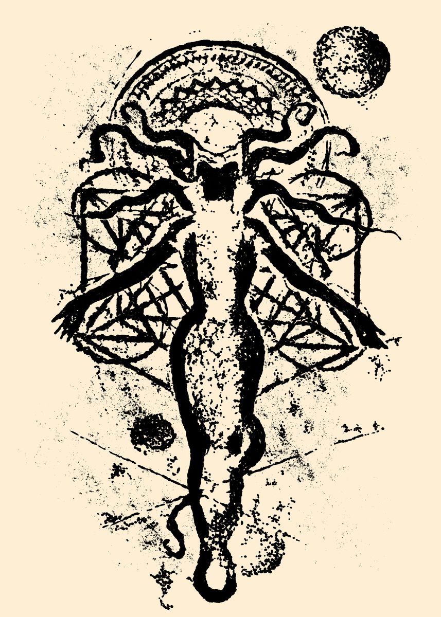 'Darkhold Witch of Chaos' Poster, picture, metal print, paint by Retro ...