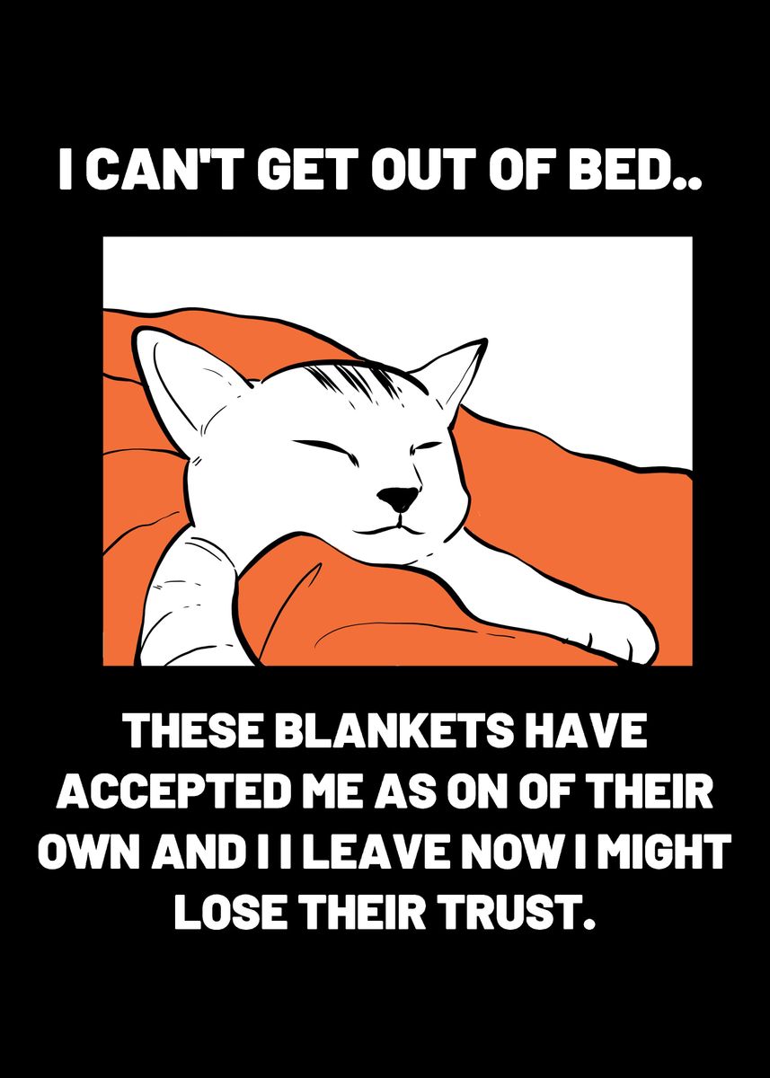 'Sleepy Bed Hug Sleepy Head' Poster, picture, metal print, paint by ...