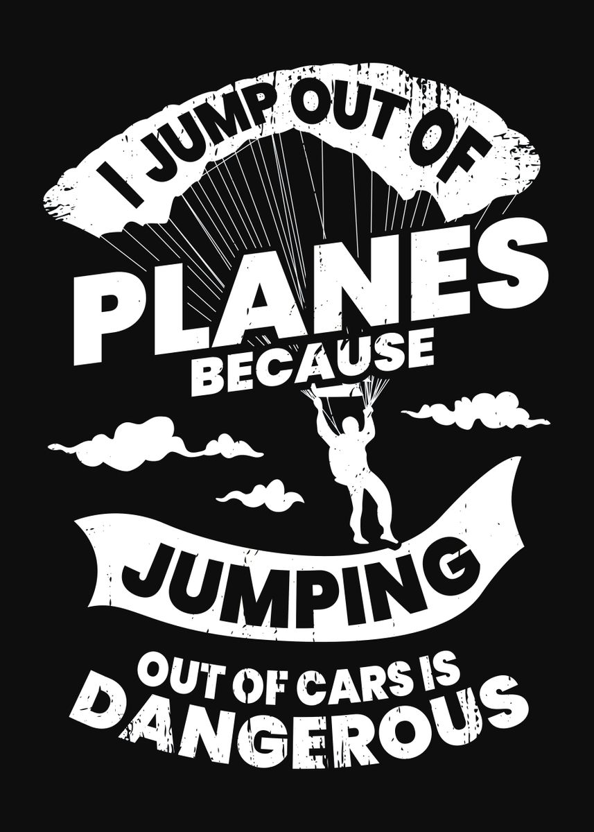 'Skydiving Skydiver Design' Poster, picture, metal print, paint by ...