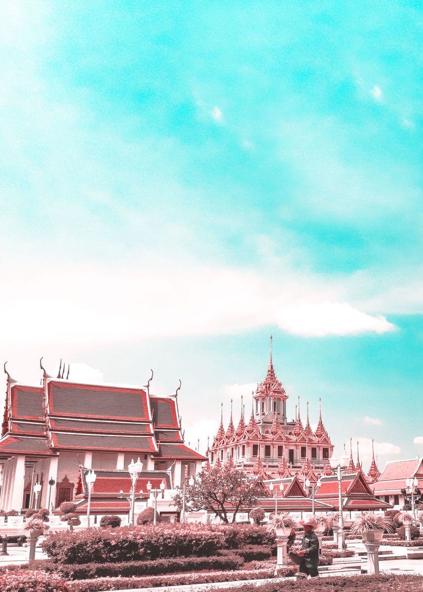 'thailand temple' Poster, picture, metal print, paint by RonnieArts ...
