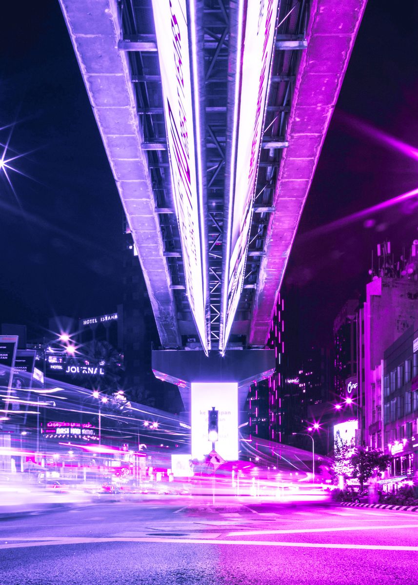 'Cyberpunk City Vibes' Poster, picture, metal print, paint by Qreative ...