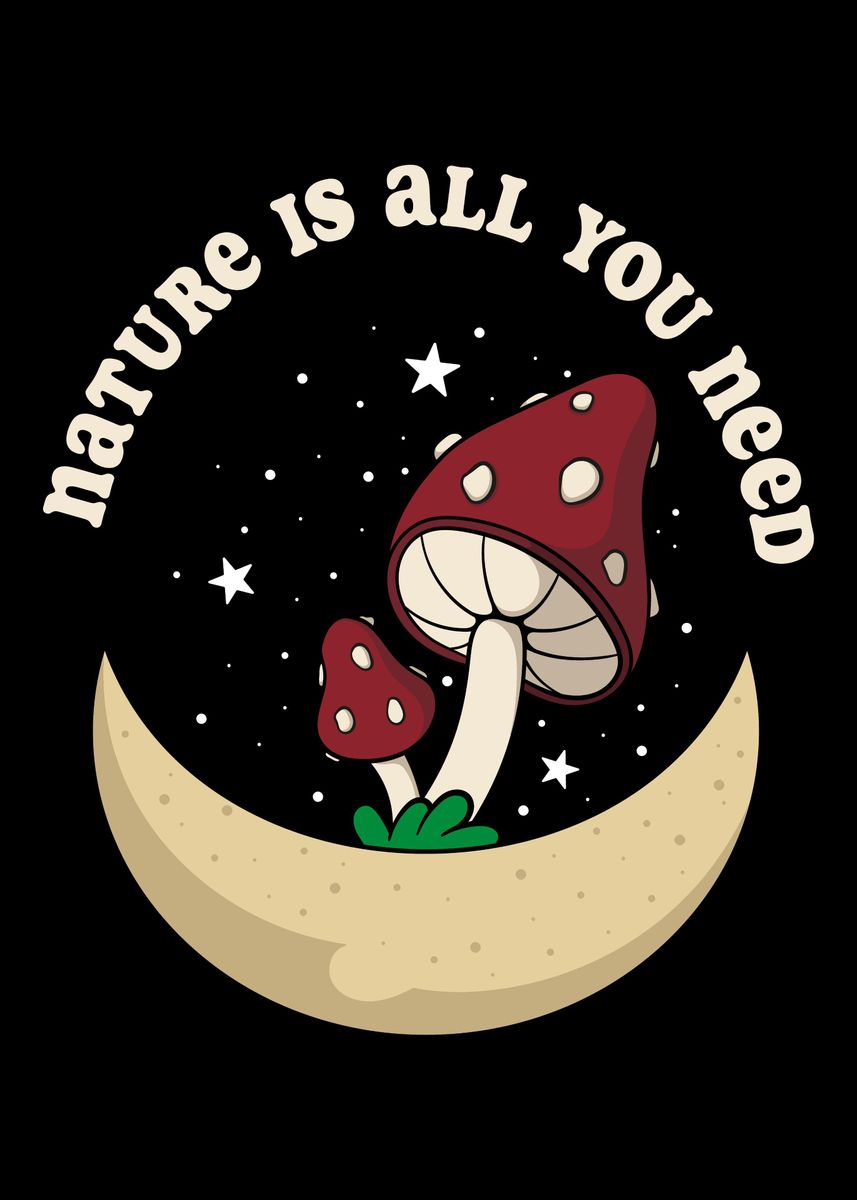 'Mushroom Forager' Poster, picture, metal print, paint by Michael ...