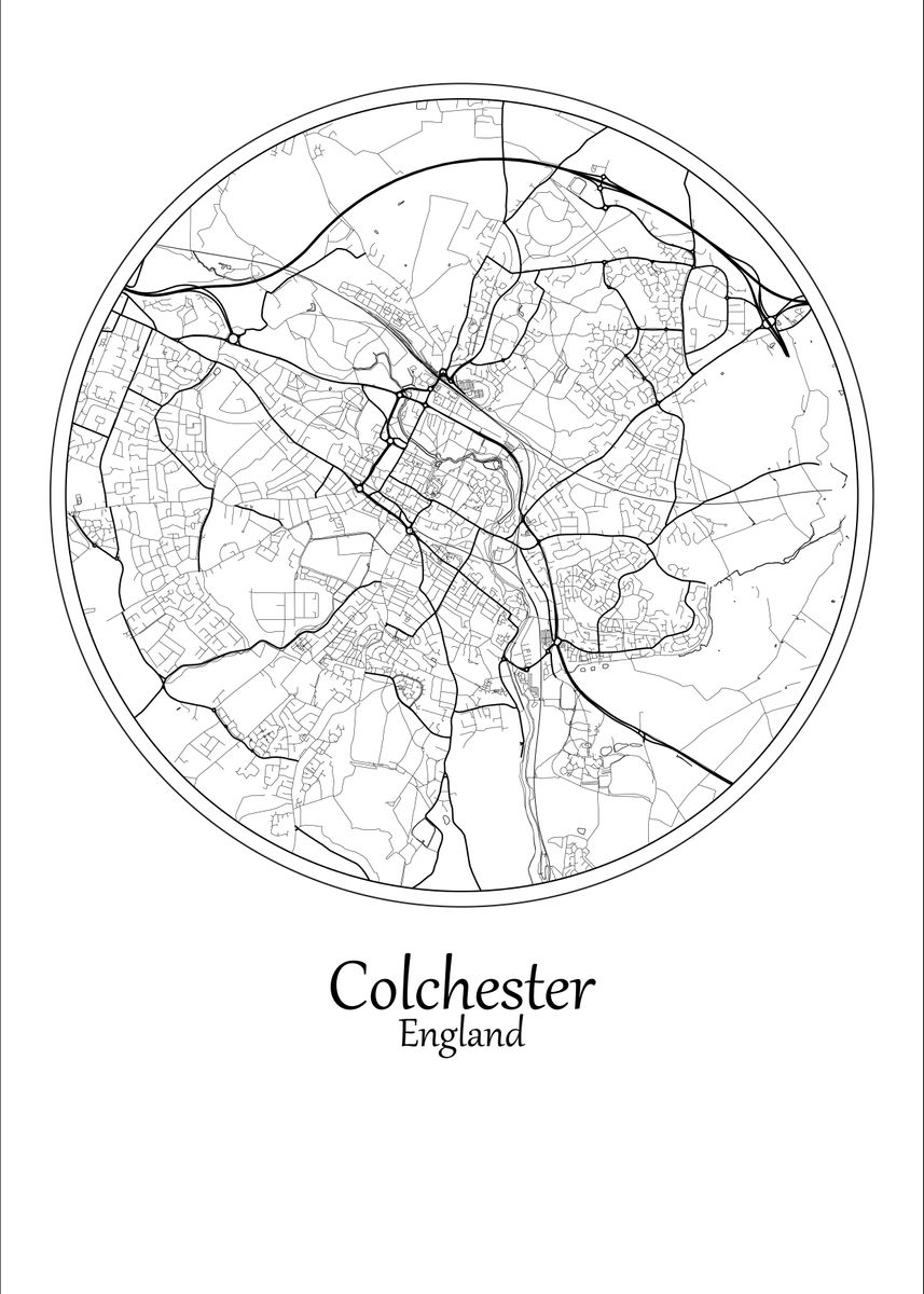 'Colchester City England' Poster, picture, metal print, paint by Gigi ...