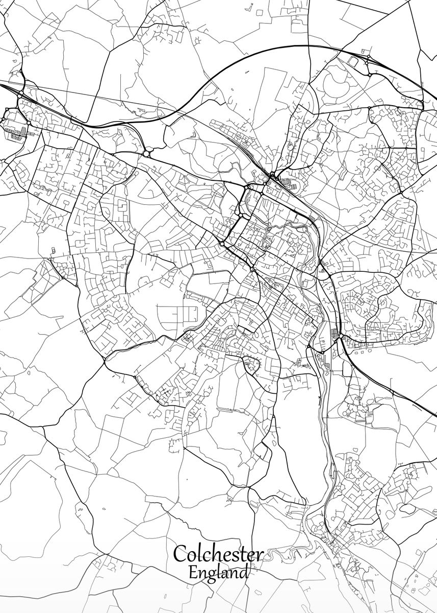 'Colchester City England' Poster, picture, metal print, paint by Gigi ...