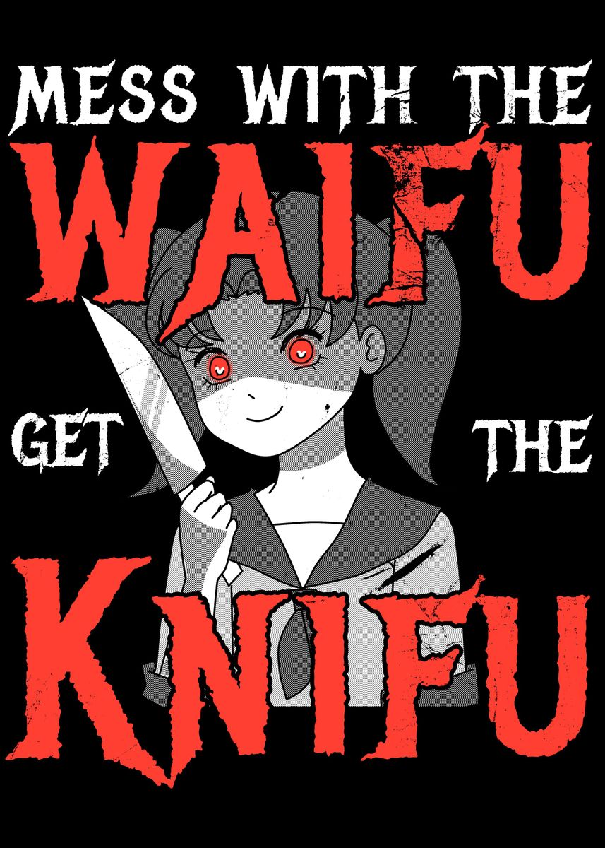 'Yandere Anime Girl' Poster, picture, metal print, paint by ...