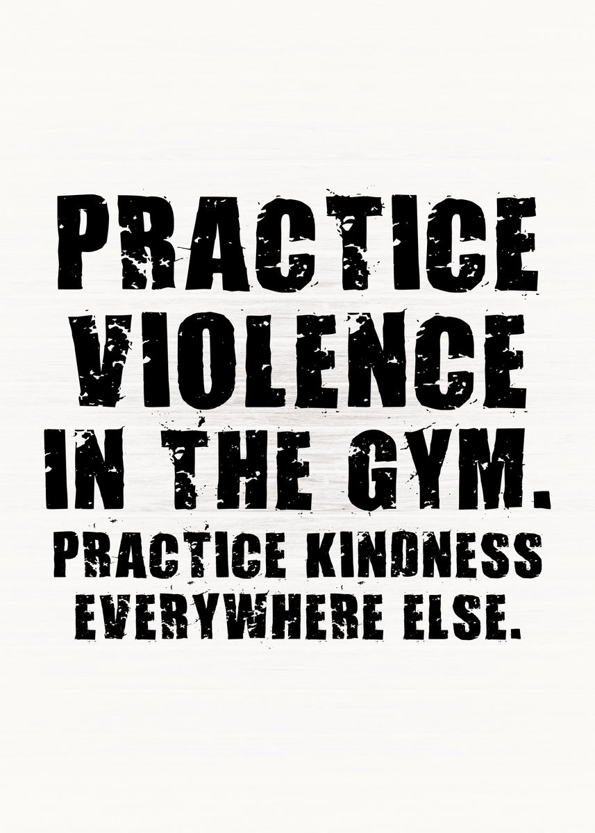 'Practice Violence In Gym' Poster by CHAN | Displate
