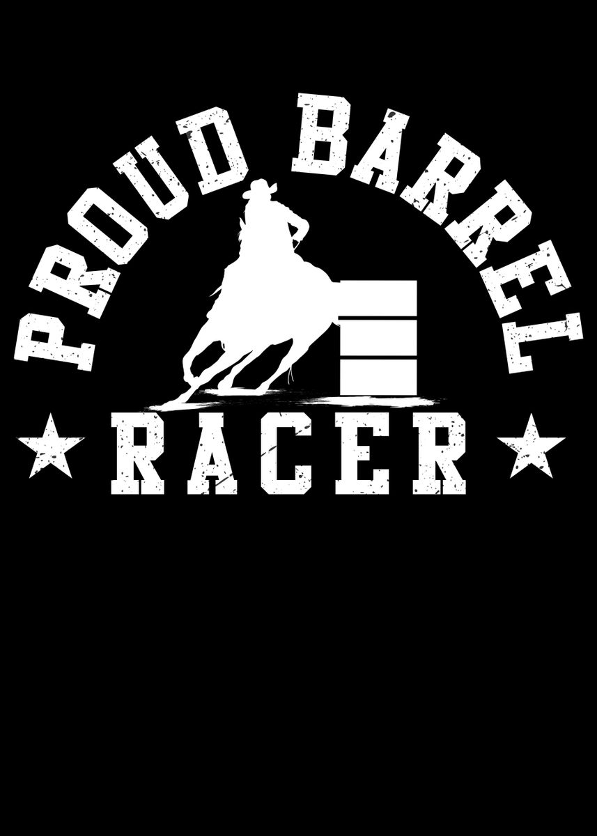 'Proud Barrel Racer' Poster, picture, metal print, paint by Lukes Pixel ...